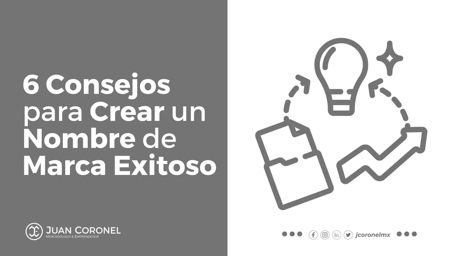 💡 6 Consejos para Crear un Nombre de Marca Exitoso 💡 - Juan Coronel